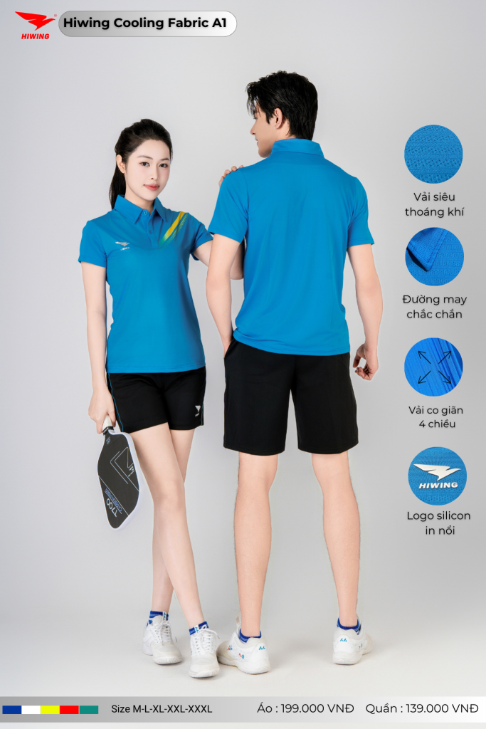 Áo Bóng Chuyền,Cầu Lông,Pickleball Hiwing Cooling Fabric A1 Nam Màu Xanh New 2025 - Sỉ áo bóng ...